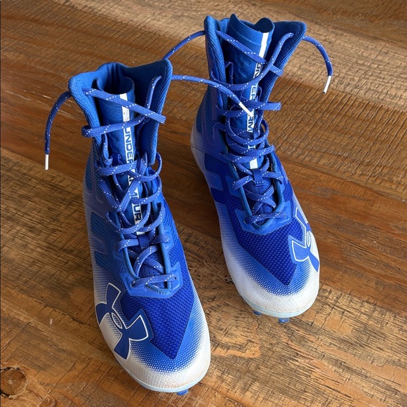 Under Armour | Shoes | Under Armour Royal Blue And White Cleats | Poshmark